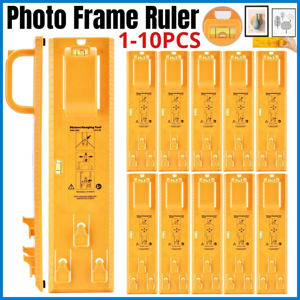 Photo Frame Ruler Spirit Level Angle Gauge Picture Frame Hanger ...