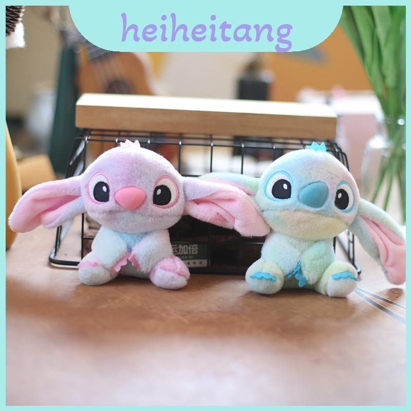 Soft Super Cute Stitch Keychain Plush Toy 12cm Rainbow Bag Charm Pink ...
