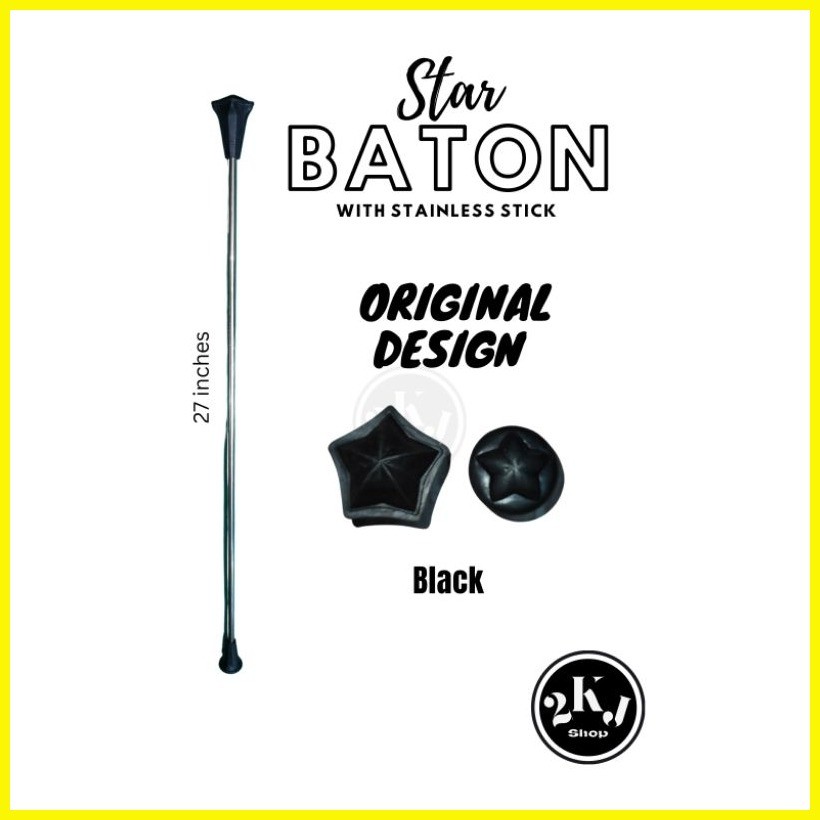 Star Baton with Stick (27 inches) Original Design for Majorette ...