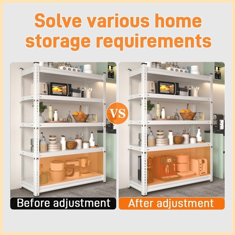 (Bearing 500KG) Steel Rack Boltless Rack 5 Layer Heavy Duty Stante ...