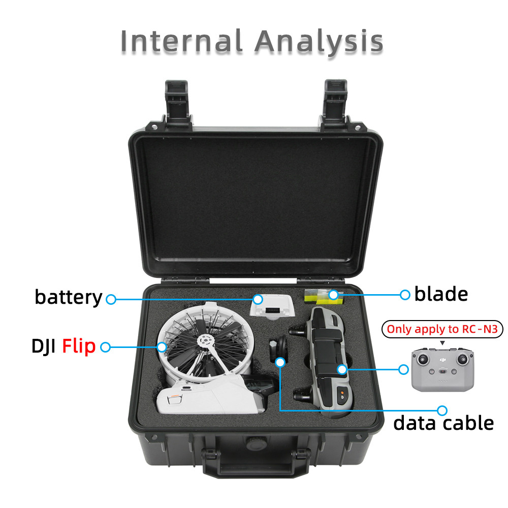 Folding Drone Waterproof Box for DJI Flip Suitcase Small Explosion ...