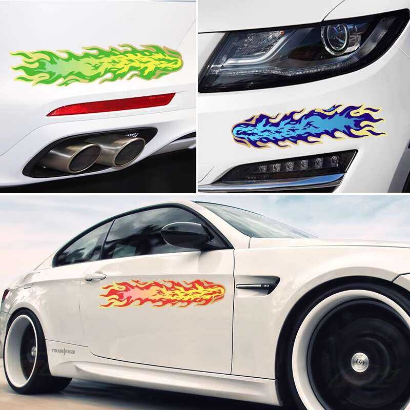 COD♥ ☑☑ Personalized Creative Flame Scratch Cover Waterproof Decal ...