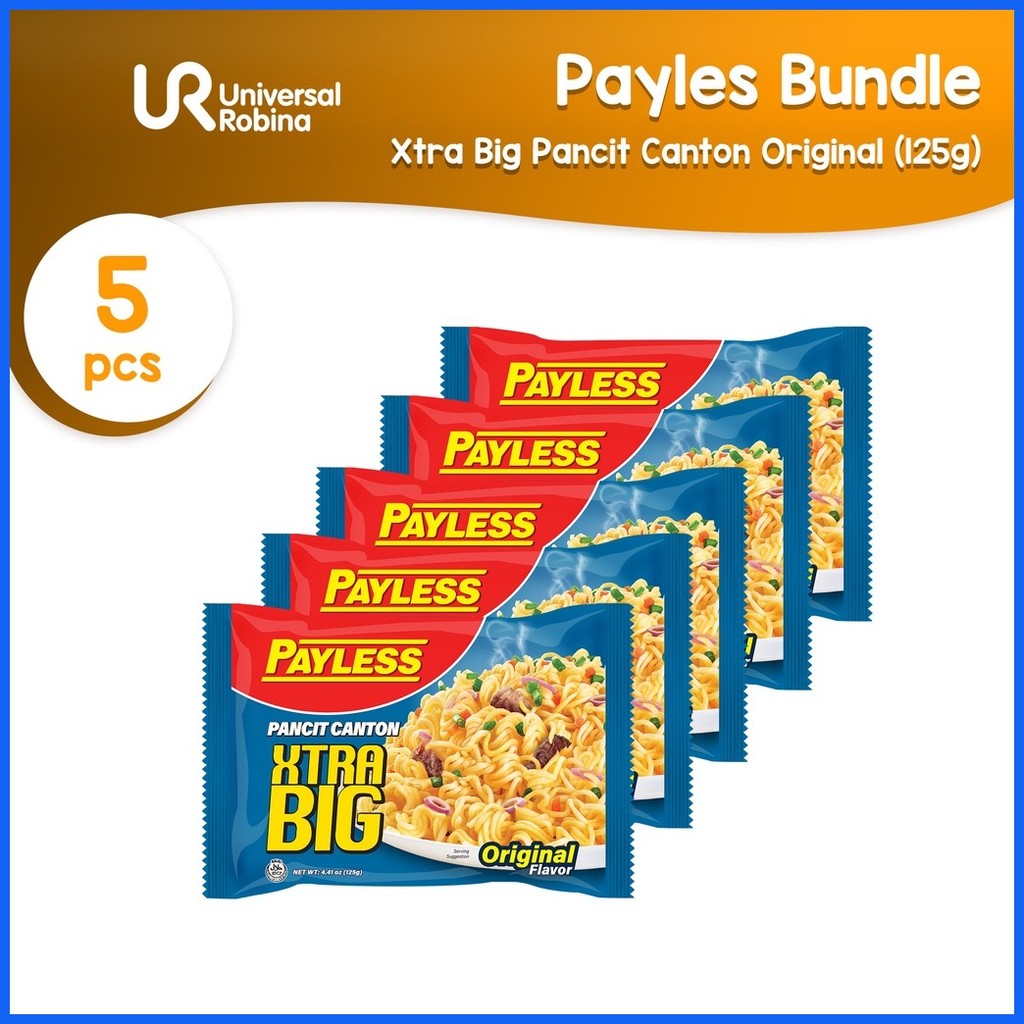 5 x Payless Xtra Big Pancit Canton Original (125g) | Shopee Philippines