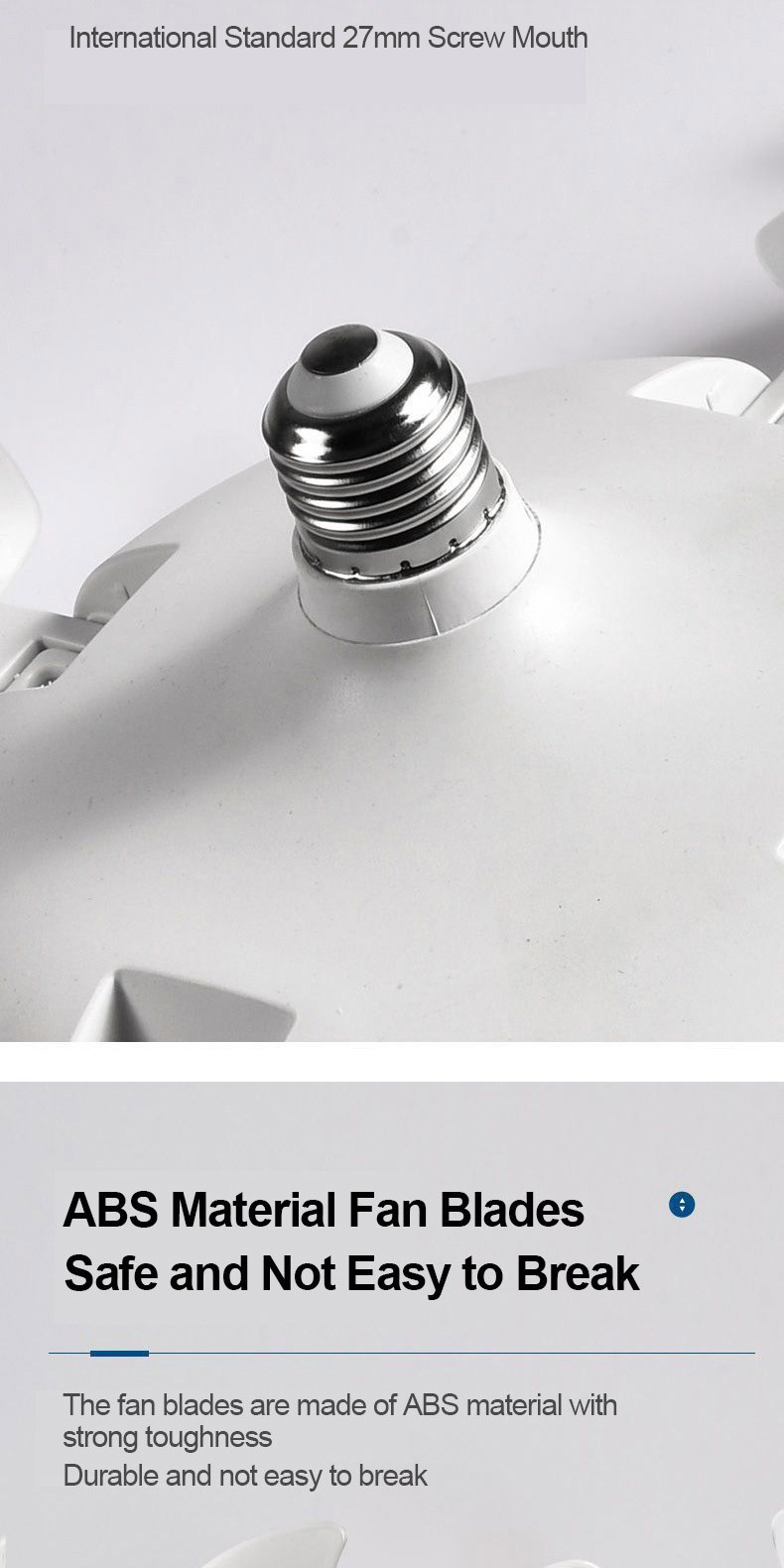 KScocina 2-in-1 Drone Foldable Ceiling Fan Light E27 50W/60W with ...