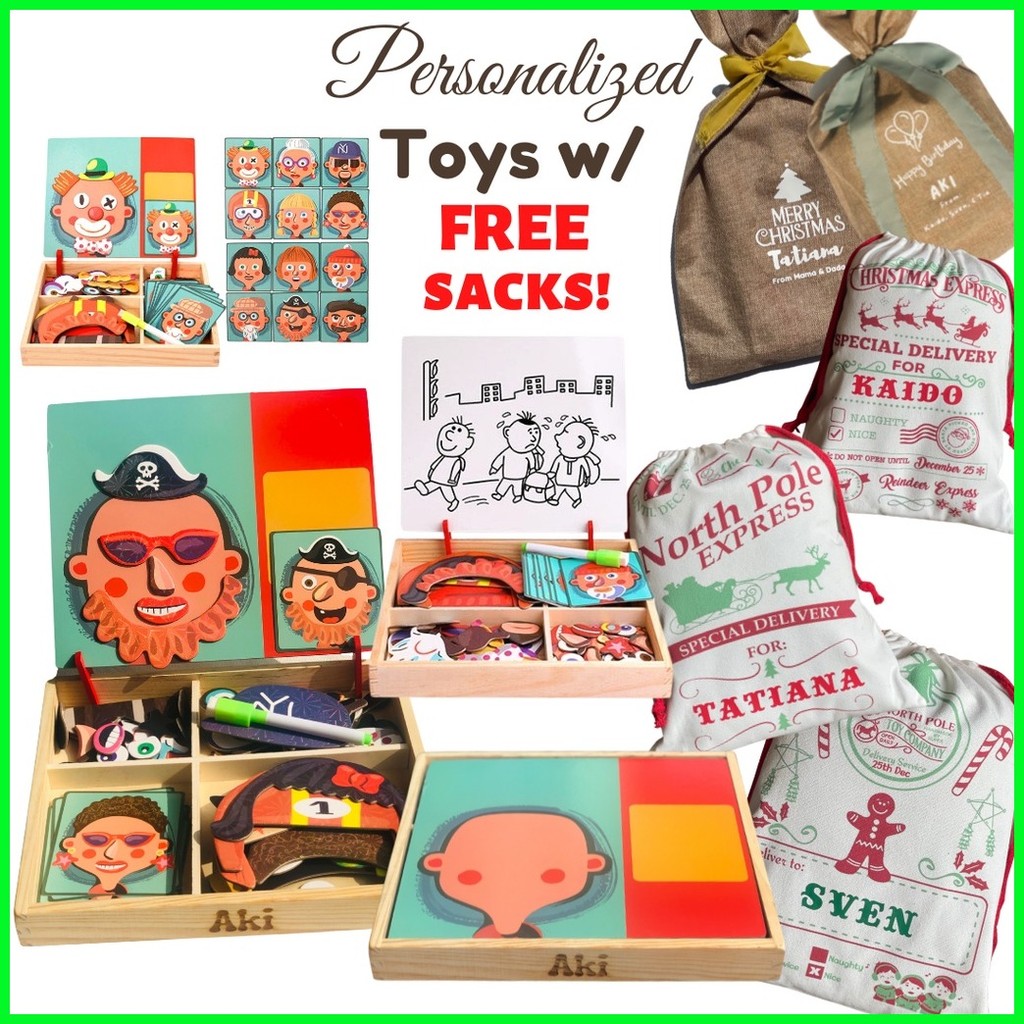 FREE Gift Bag! Personalized Magnetic Facial Structure Puzzle wooden ...
