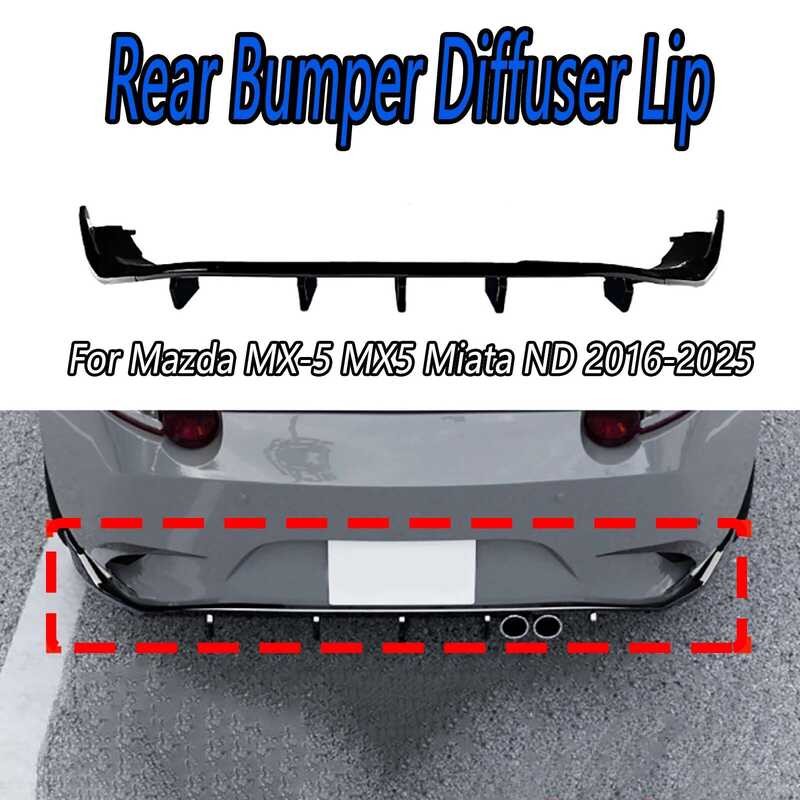 X Carbon Fiber Look/Gloss Black Rear Bumper Diffuser Lip ABS Boot ...