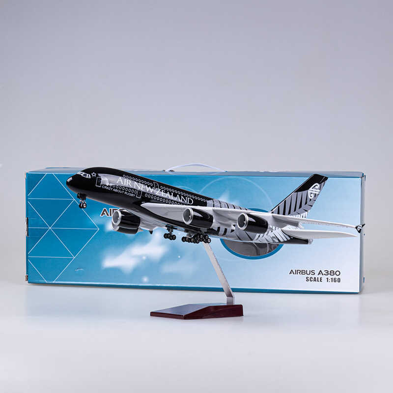 47cm 1:85 Scale A380 Newzealand Aircraft Aires Model W Light And Wheel ...