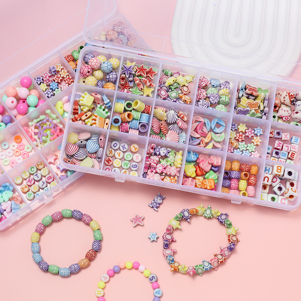 St. kunkka 2700Pcs Acrylic Handmade Beading Set Mixed Style Butterfly ...