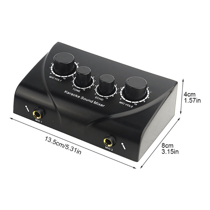 Multifunctional Audio Mixer Amplifier Portable Dual Mic Inputs For ...