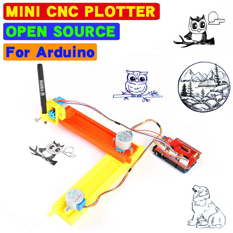 DIY Arduino KIT GRBL DIY Mini Cnc Router hine Drawbot Pen Drawing Robot ...