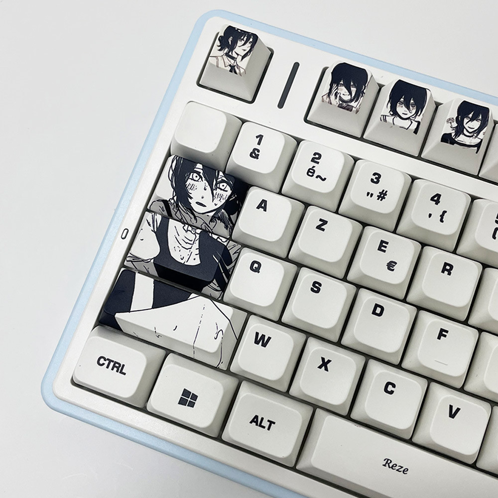 Reze Keycaps Cherry Profile PBT Dye Sublimation Chainsaw Man Keycaps ...