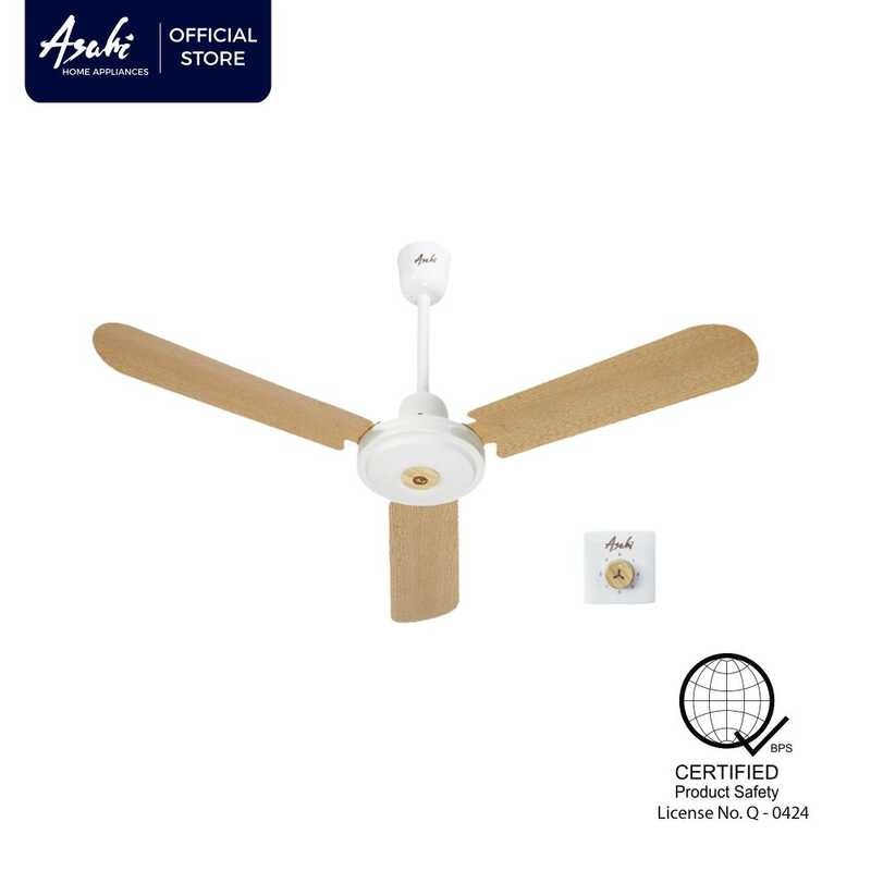 Asahi C 42W Wooden Ceiling Fan 42 Inches | Shopee Philippines
