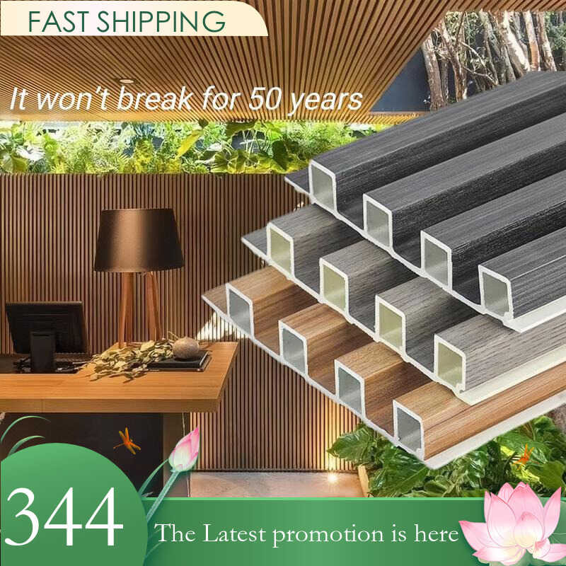 3D Wood Grain Waterproof Grille Design Ecological Board TV Background ...