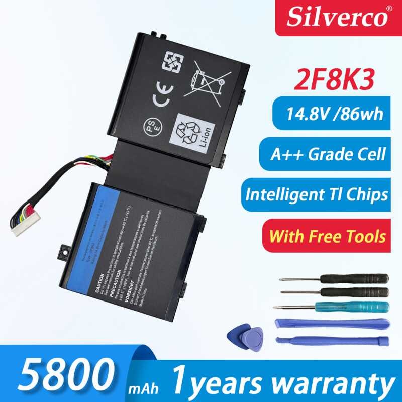 86Wh 2F8k3 5800Mah Laptop Battery For Alienware 17 18 M17x R5 M18x R1 ...