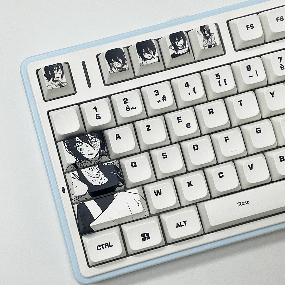 Reze Keycaps Cherry Profile PBT Dye Sublimation Chainsaw Man Keycaps ...