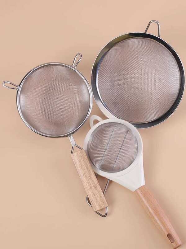 Stainless Steel Thickened Flour Sifter Handheld Sieve Soy Milk Juice ...
