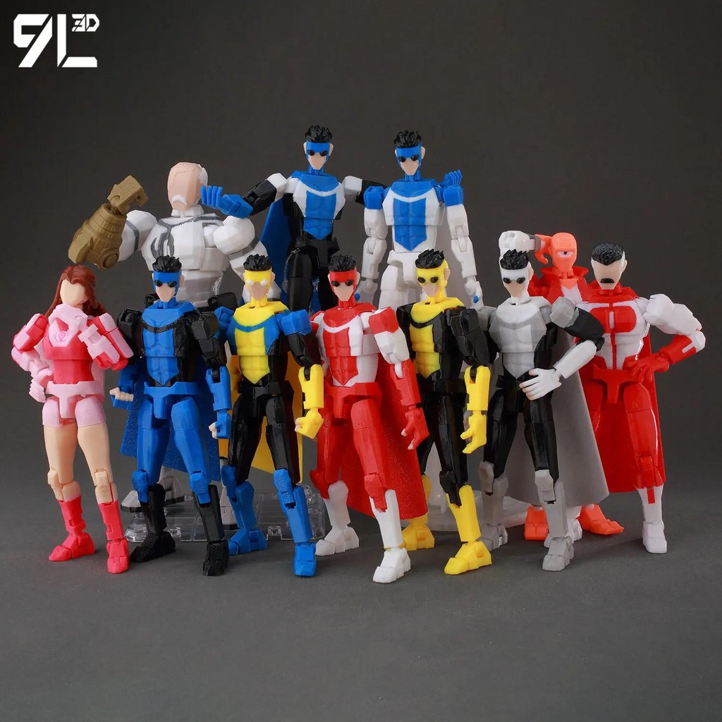 Lucky13 T13 Action figure 9L3D Printed Superheroes Invincible 2.0 Anime ...