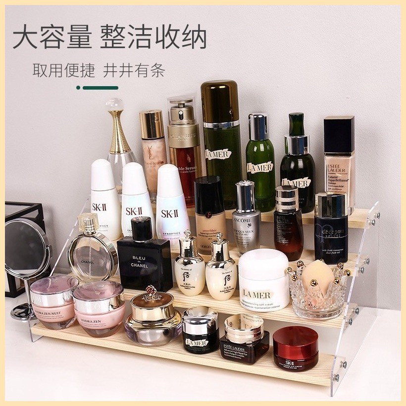 COD] 2-6 tier wooden display rack riser acrylic display rack tier spice ...