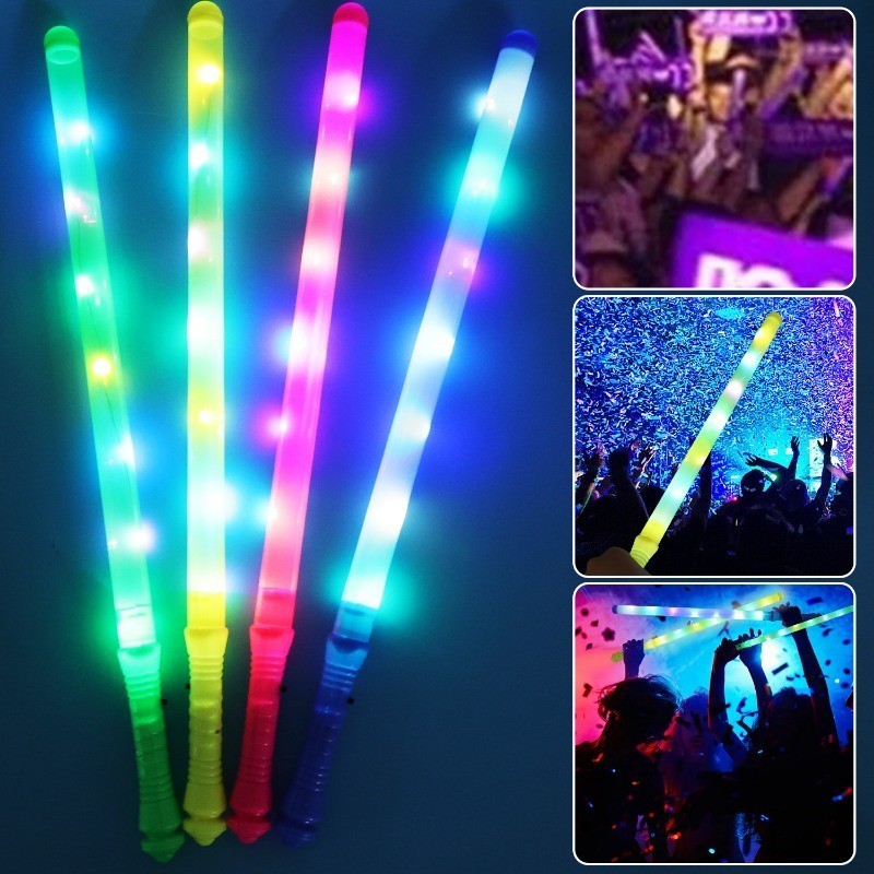 [Good] LED Colorful Glow Sticks - Rave Atmosphere Prop - Fluorescent ...