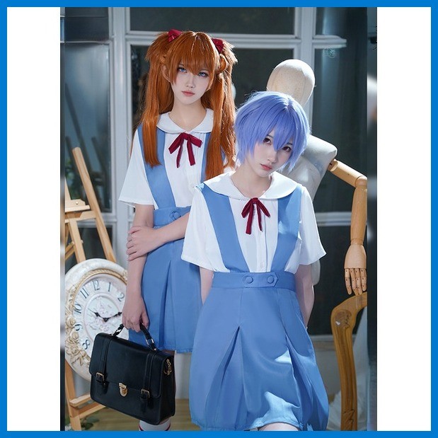 Anime Cosplay Costumes Neon Genesis Evangelion Ayanami Rei Girls Blue ...