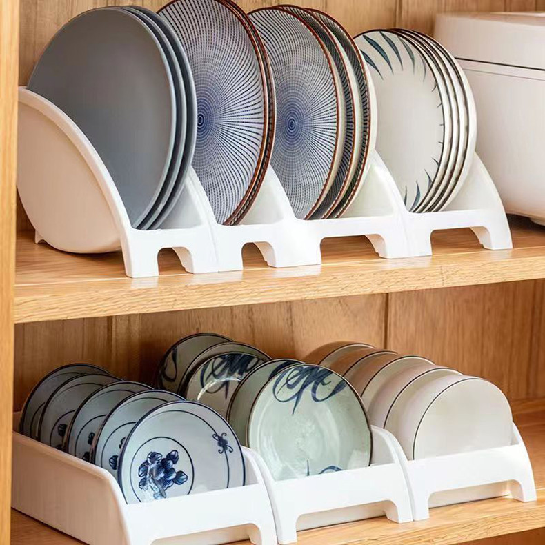 New Plate Organiser For Kitchen Home Plastic Space Saving Bowl Cupboard ...