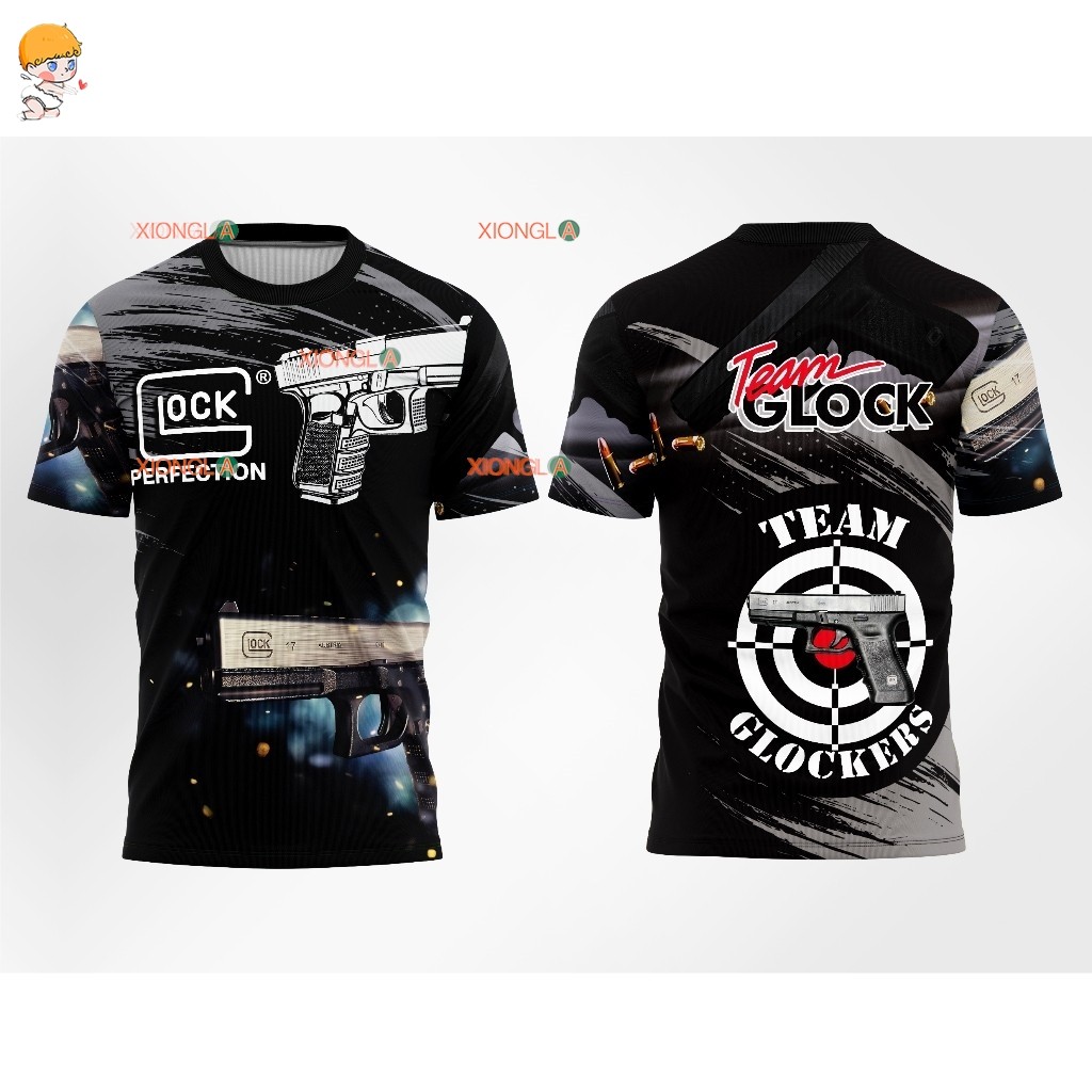 Glock T-Shirt Printed Team Glock Jersey New Design Full Sublimation ...