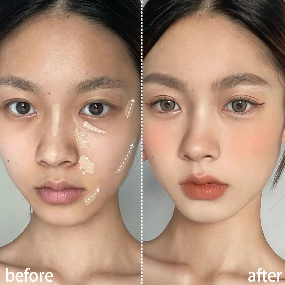 Two-tone 3D Nose Shadow Highlighter Palette - 2 in 1 Matte Brighten ...