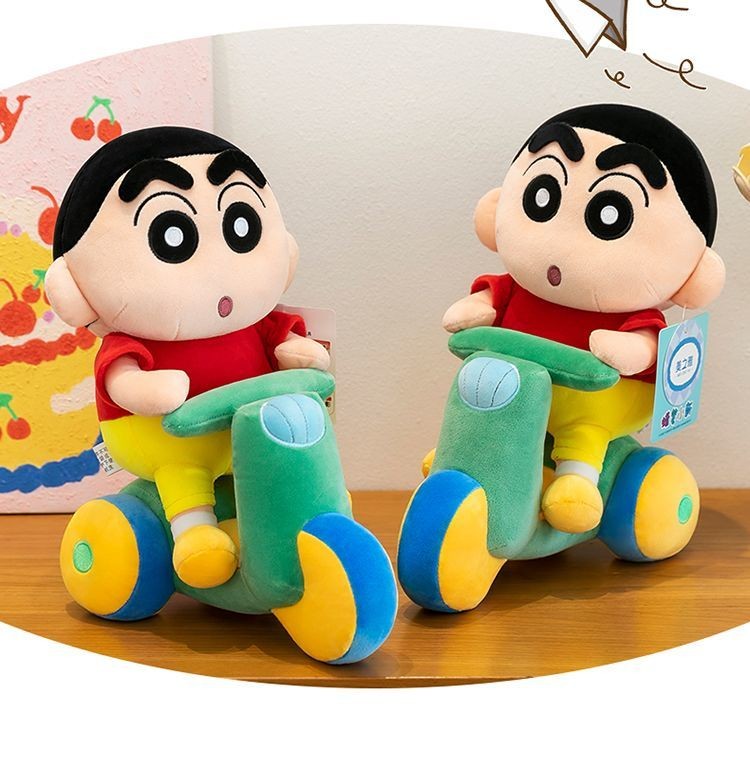 Cycling Crayon Shin-chan Plush Toy Desktop Figurine Decoration Fun ...