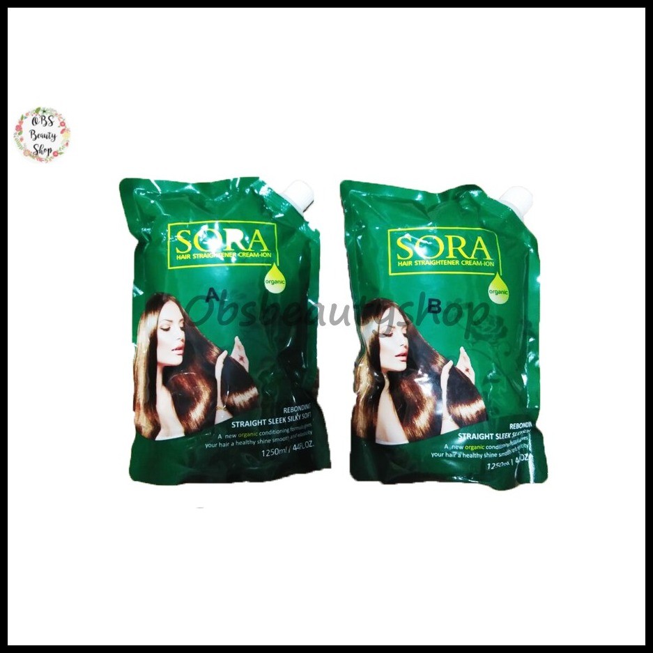 Sora Organic Hair Rebonding Rebond Cream Set Straightener Cream-ion ...