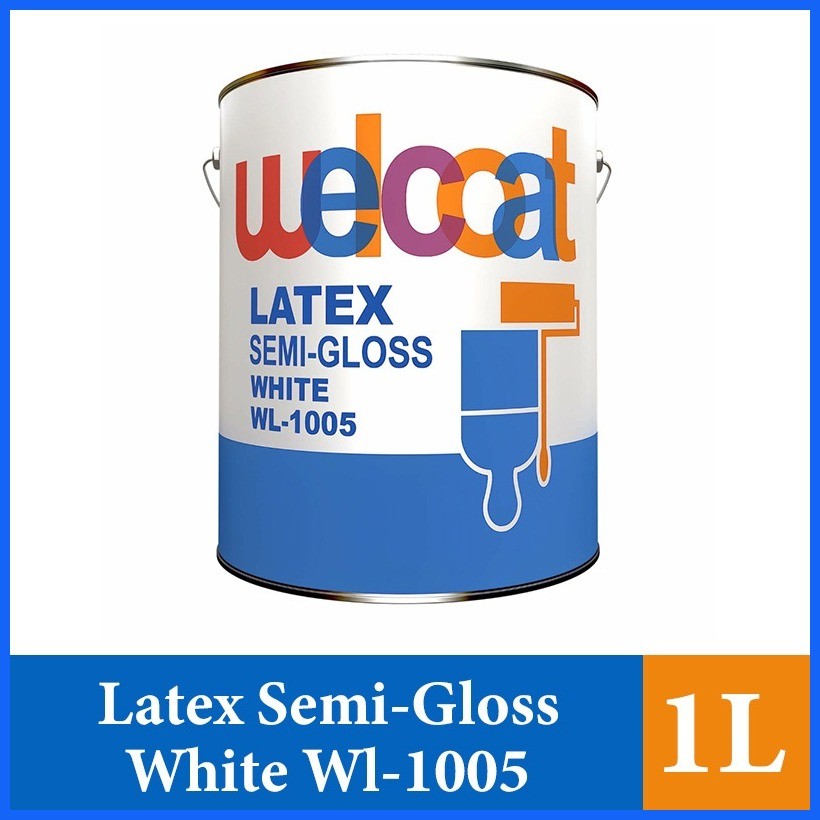 ஐ ๑ Welcoat Latex Paint 1L/4L Flat White Semi-Gloss White (WL-1000/WL ...