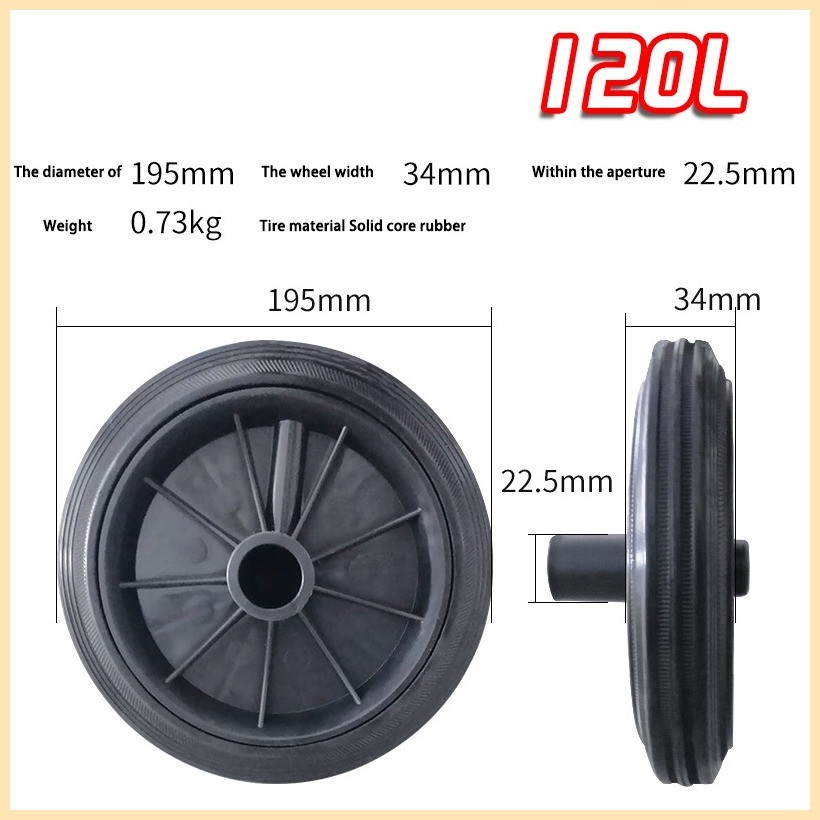 Universal Rubber Trash Can Wheels Trash Bin Wheel Wastebasket Castor ...