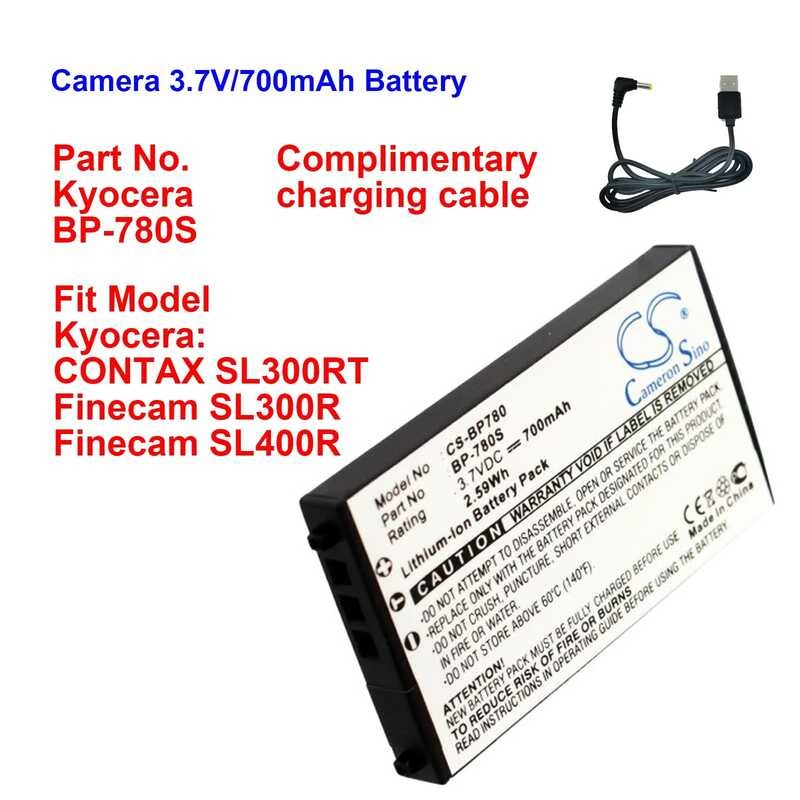 Camera 700Mah F30 2 Battery For Kyocera Bp-780S CONTAX Sl300rt Finecam ...