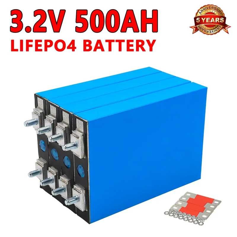 3.2V 500Ah Lifepo4 Lithium Iron Phosphate Battery Pack DIY 12V 24V 36V ...