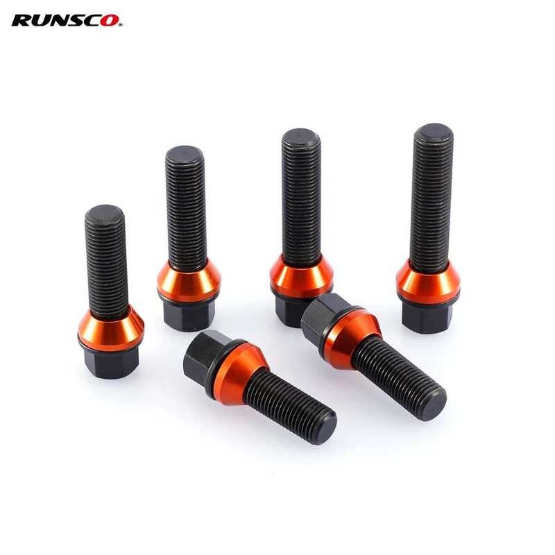 W M14x1.5 Car Lugs Bolts Screw For Audi VW Universal Wheel Rims Bolt ...