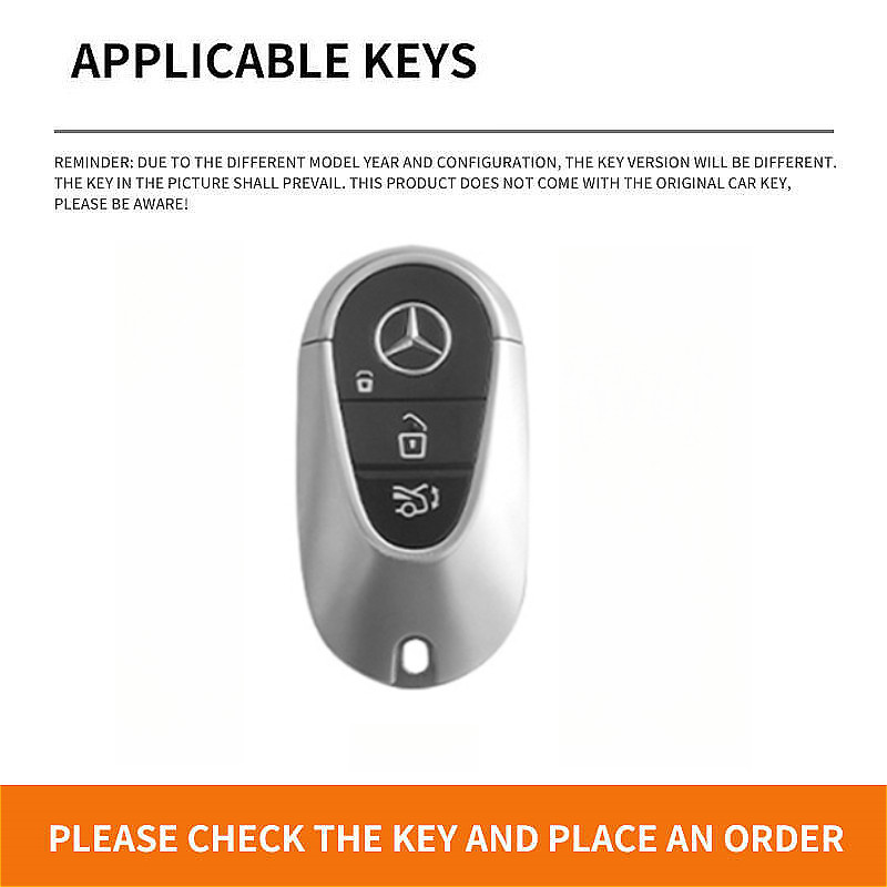 TPU Leather Car Key Case Full Cover Shell For Mercedes Benz C S Class ...