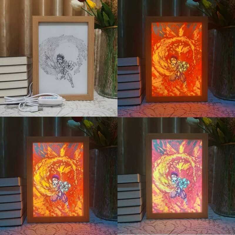 New Anime Valorant Omen Led Photo Frame Lamp Art Painting Design Night ...