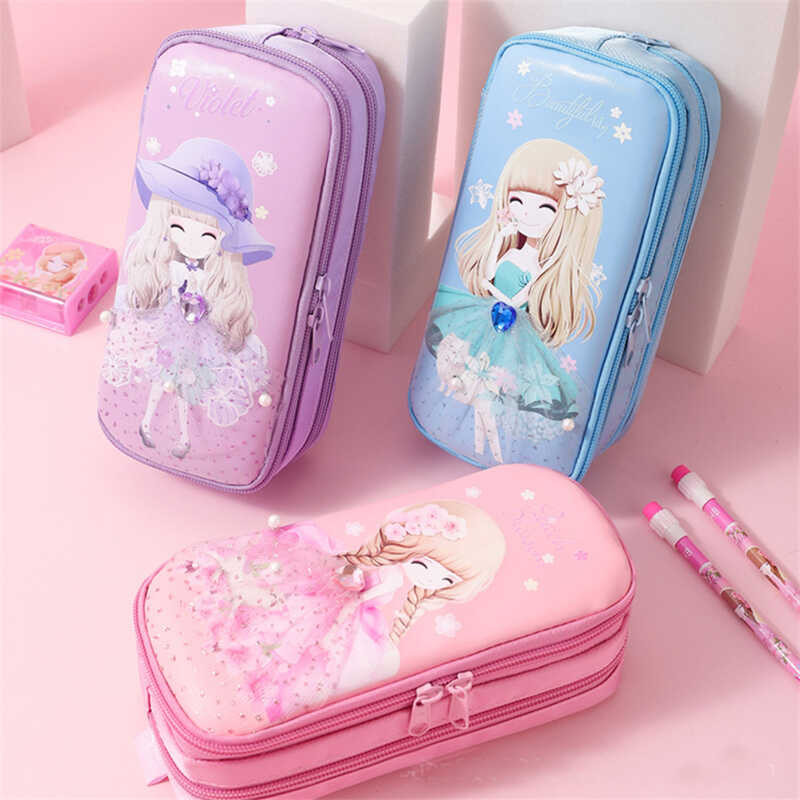 Kawaii Girl Pencil Cases Estuche Escolar Material Cute Case Stationery ...