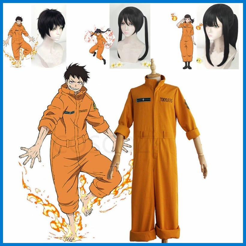 Shinra Kusakabe Cosplay Costume Anime Enn Enn No Shouboutai Fire Force