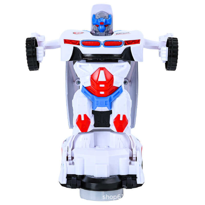 White Racing Car, Transformable Robot, Lighting, Music, Universal ...