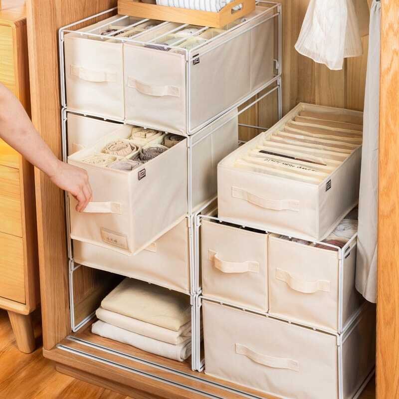 Pants and clothing compartment storage box, home wardrobe, clothing ...