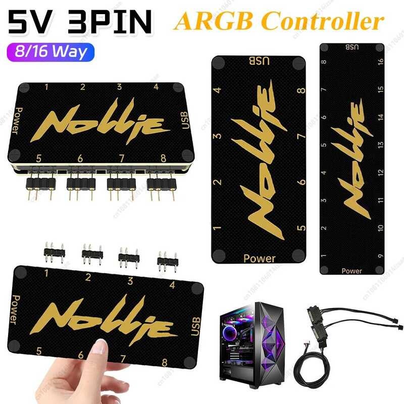 2F 5V 2 3Pin Addressable ARGB Splitter Port Signalrgb Openrgb Fan HUB ...