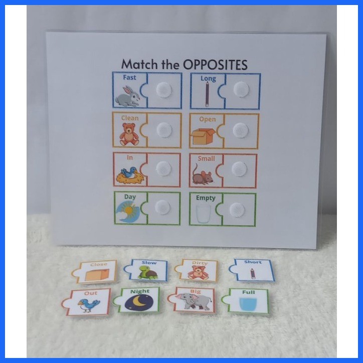 ← Match the Opposites Interactive Laminated With Velcro Learning ...