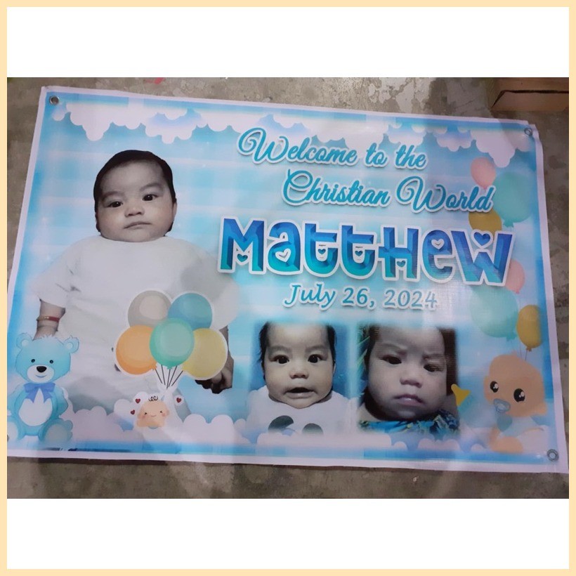 JCJ DESIGNS AND PRINTS | CHRISTENING / BAPTISM TARPAULIN / WELCOME TO ...