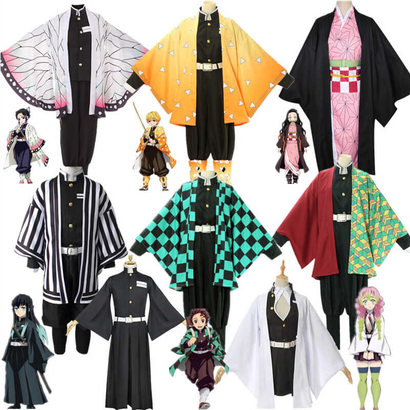 Demon Anime Slayers Kimetsu No Yaiba Cosplay Costume Nezuko Kamado ...