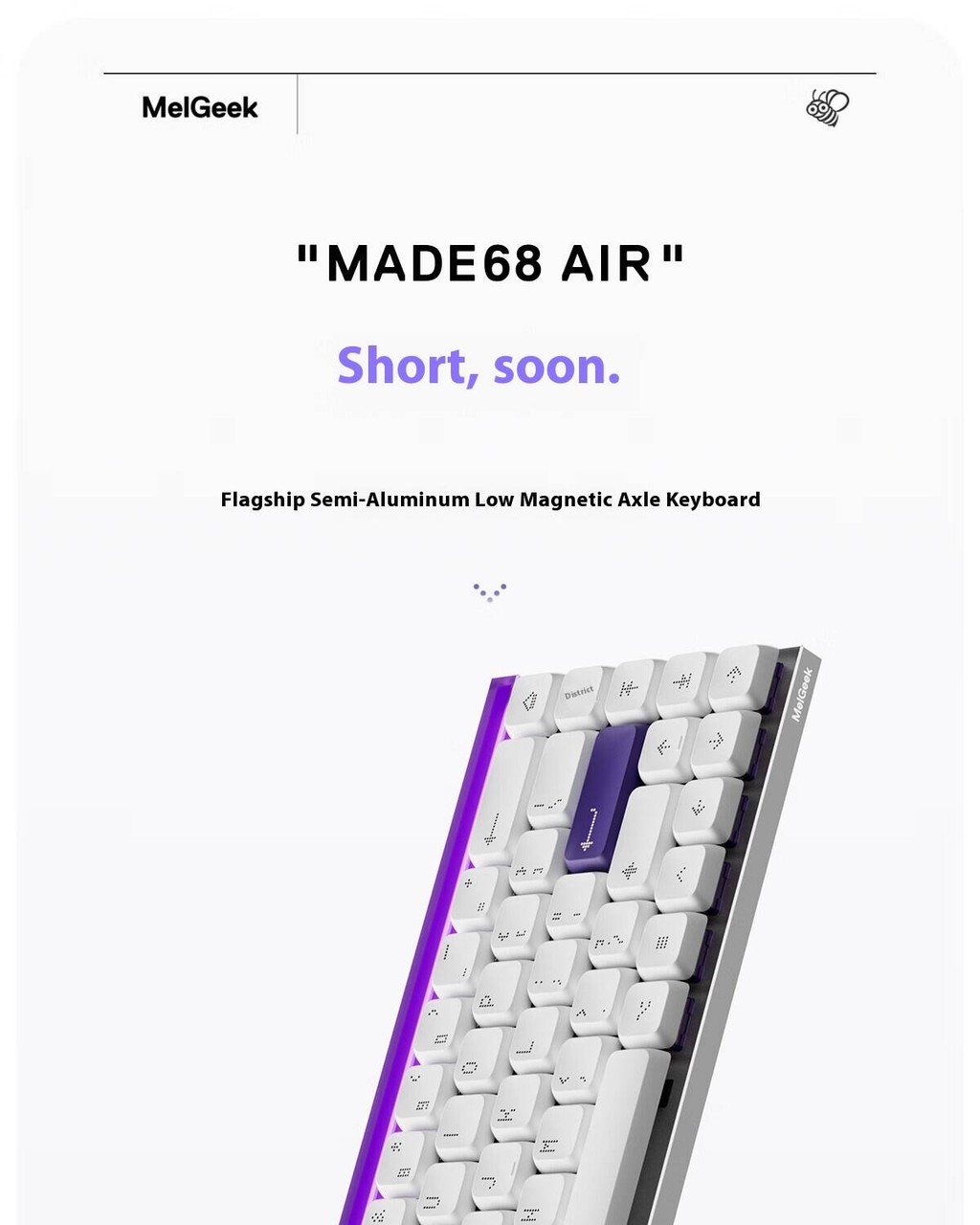 MelGeek MADE68 AIR Low magnetic axis keyboard TTC mini Magneto axis lightweight and portable ...