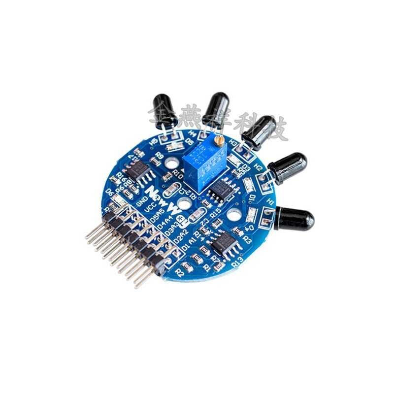 Five channel flame sensor module analog digital dual output fire ...