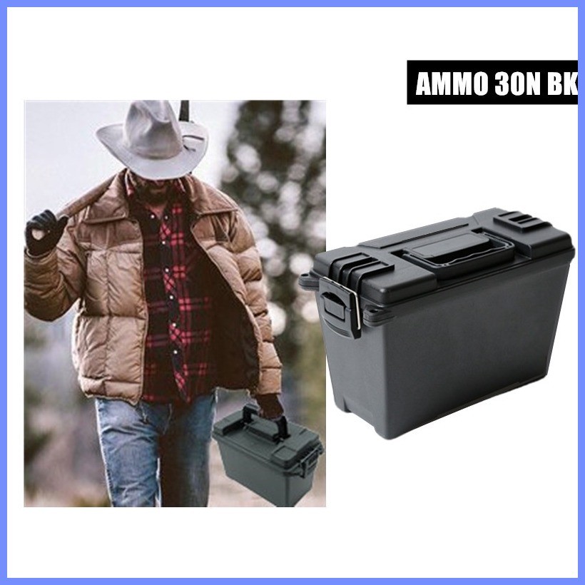 AMMO 30N Black Toolbox Storage Box Plastic Ammo Box Tactical Storage ...