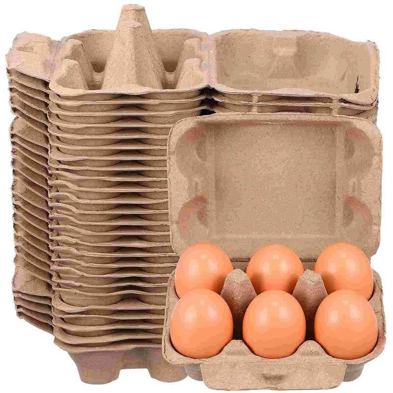25 Pcs Egg Paper Pulp Carton Container Mazing Bulk Mini Chicken Cartons ...
