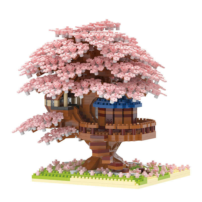 Sakura Tree House Compatible With Lego Peach Blossom House Building ...