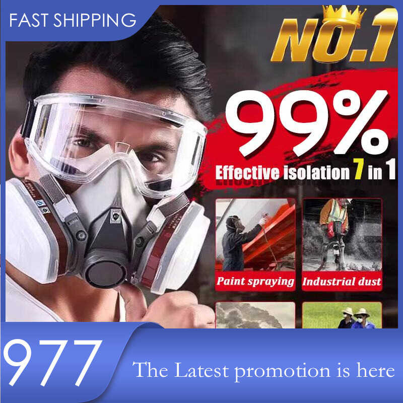 Gas Mask 3M Respirator Gasmask 7 In 1 Suit Safety Work Filter | Shopee ...